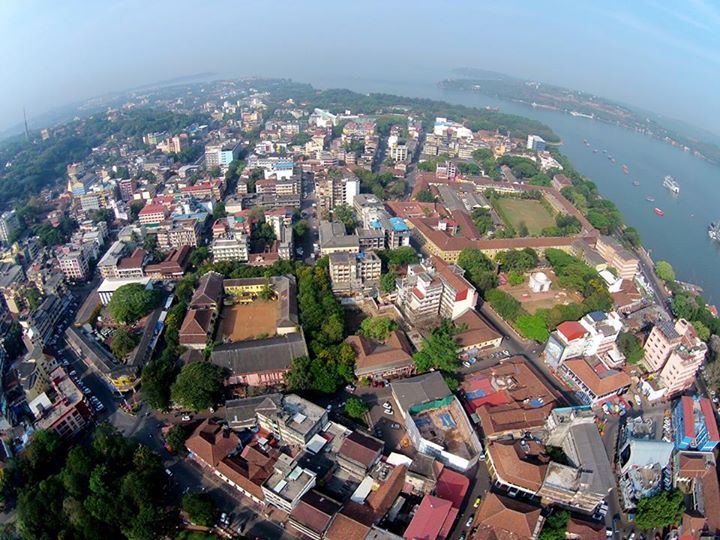 busy-panjim-city-aerial-photography - Golden Goa